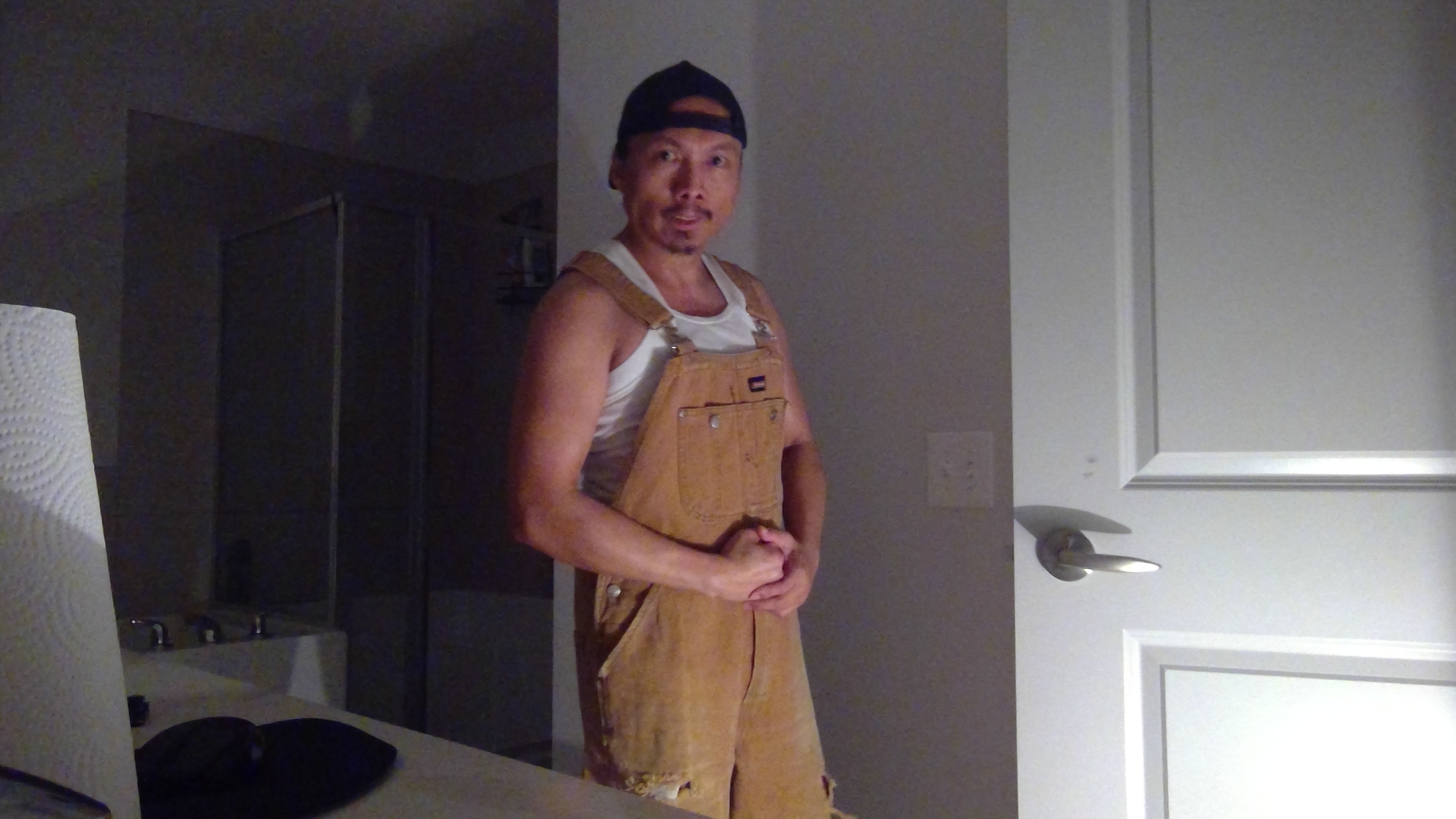 Flexing And Posing In Overalls Photo 9