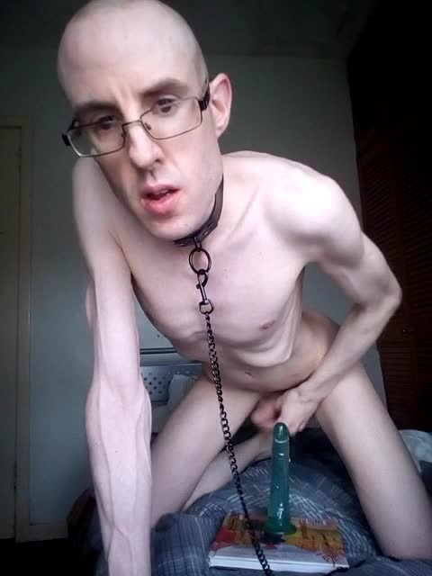 Naked Skinny Man With Dildo