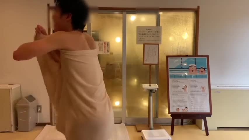 Japanese Athletes Play With Their Penises After Showering