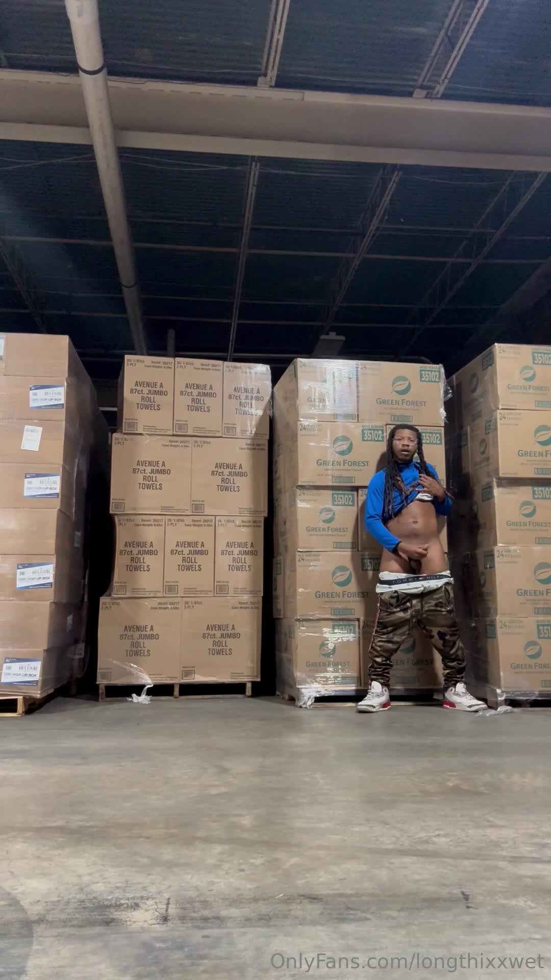 Big Black Dick Nut At Work